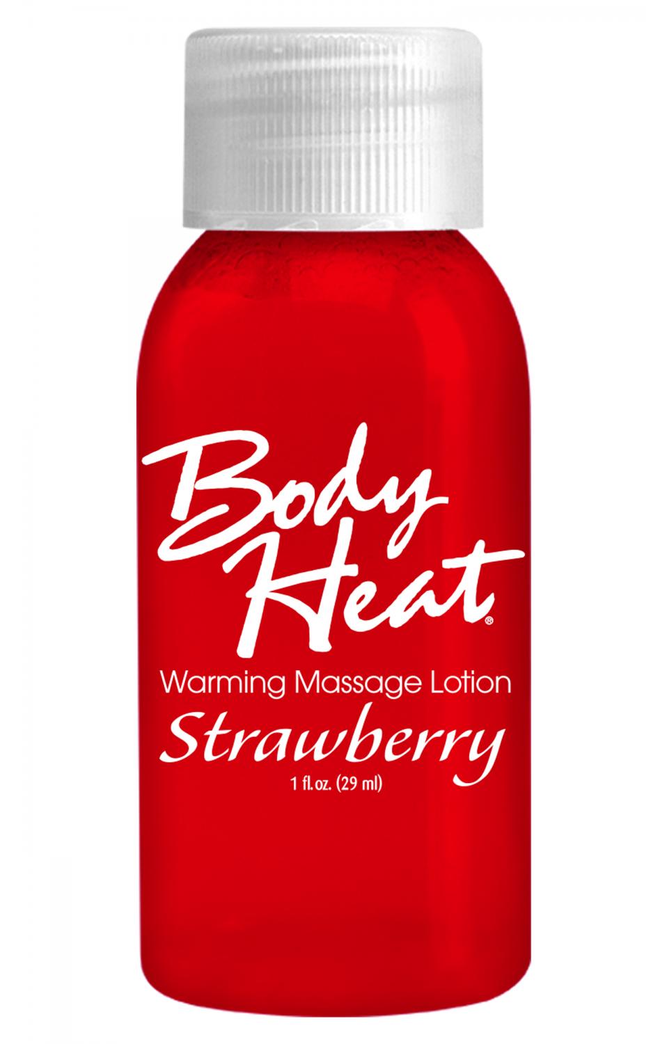Body Heat Warming Massage Lotion 1 Fl Oz Strawberry